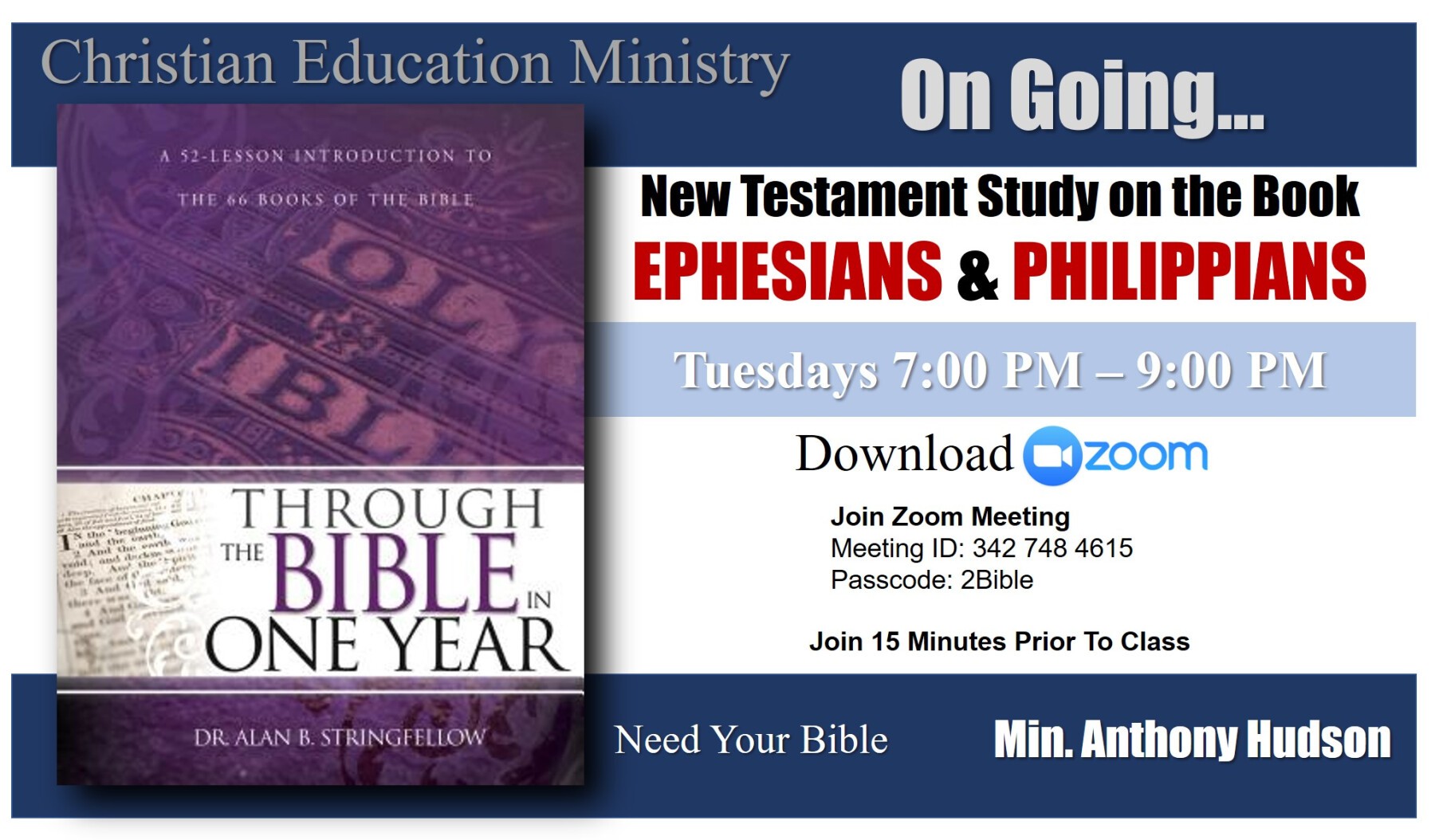 Christian Education "Through The Bible" Class | New Home Baptist Church